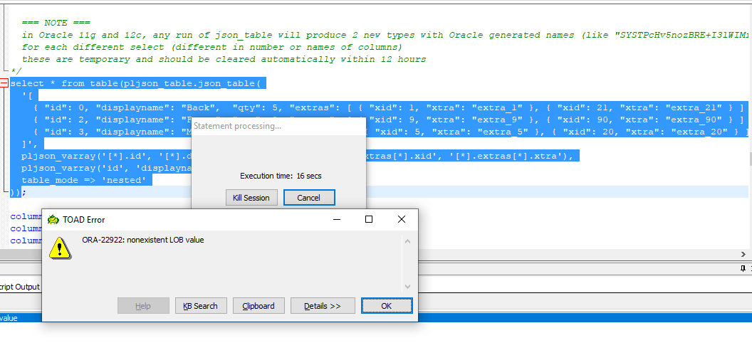 PLS-00302: component 'PLJSON_TABLE_IMPL' must be declared · Issue #182 · pljson/pljson · GitHub