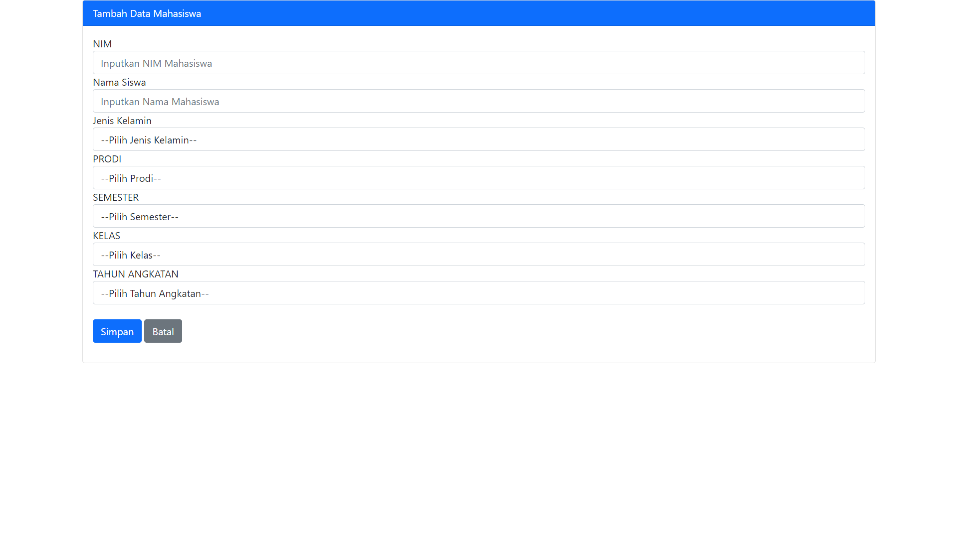 GitHub - EdwanNidzar/Sistem-Pengelolaan-Data-Mahasiswa: TEST PROJECT ...