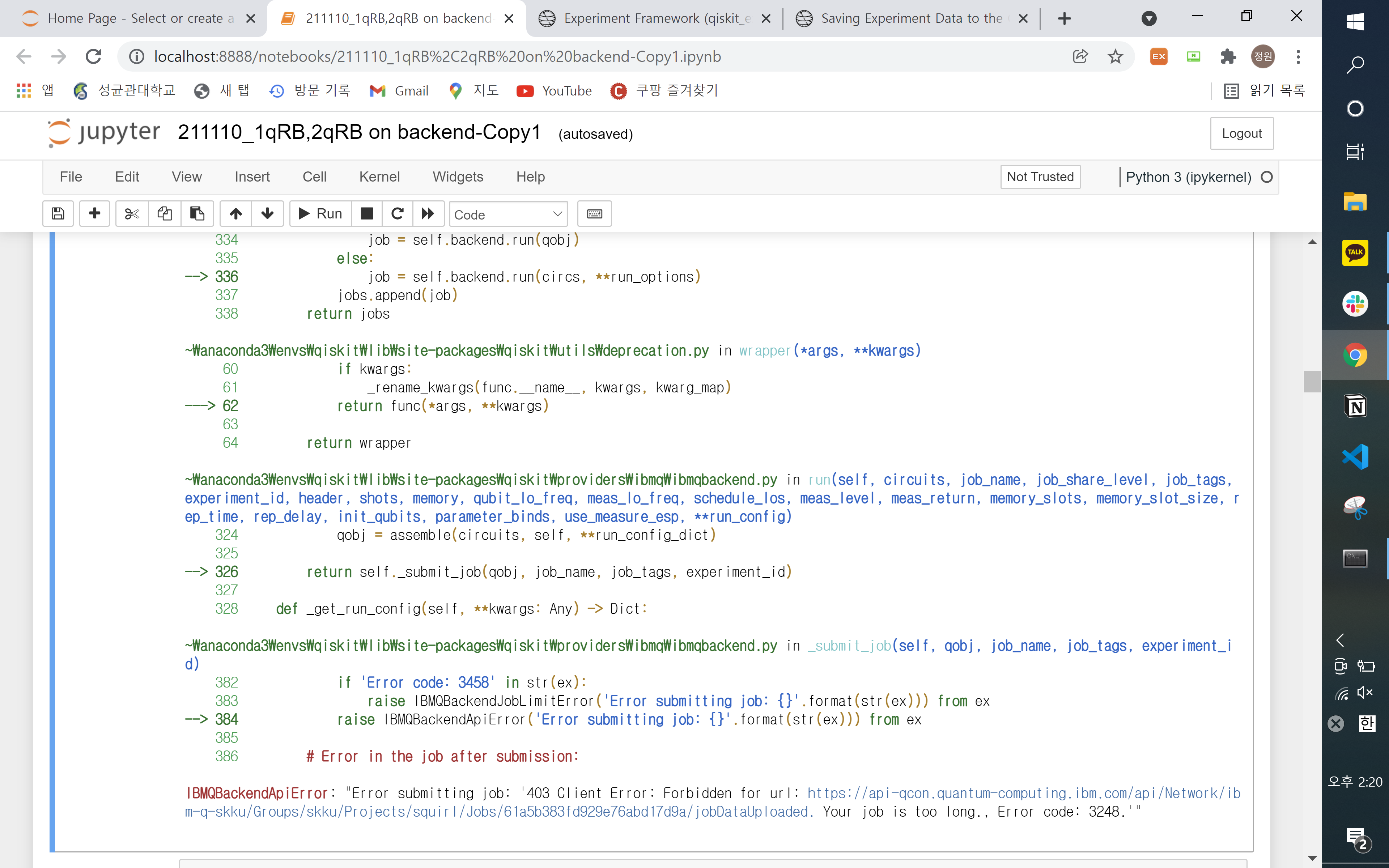 Composite experiment got error of long job. · Issue #537 · qiskit-community/qiskit-experiments ...