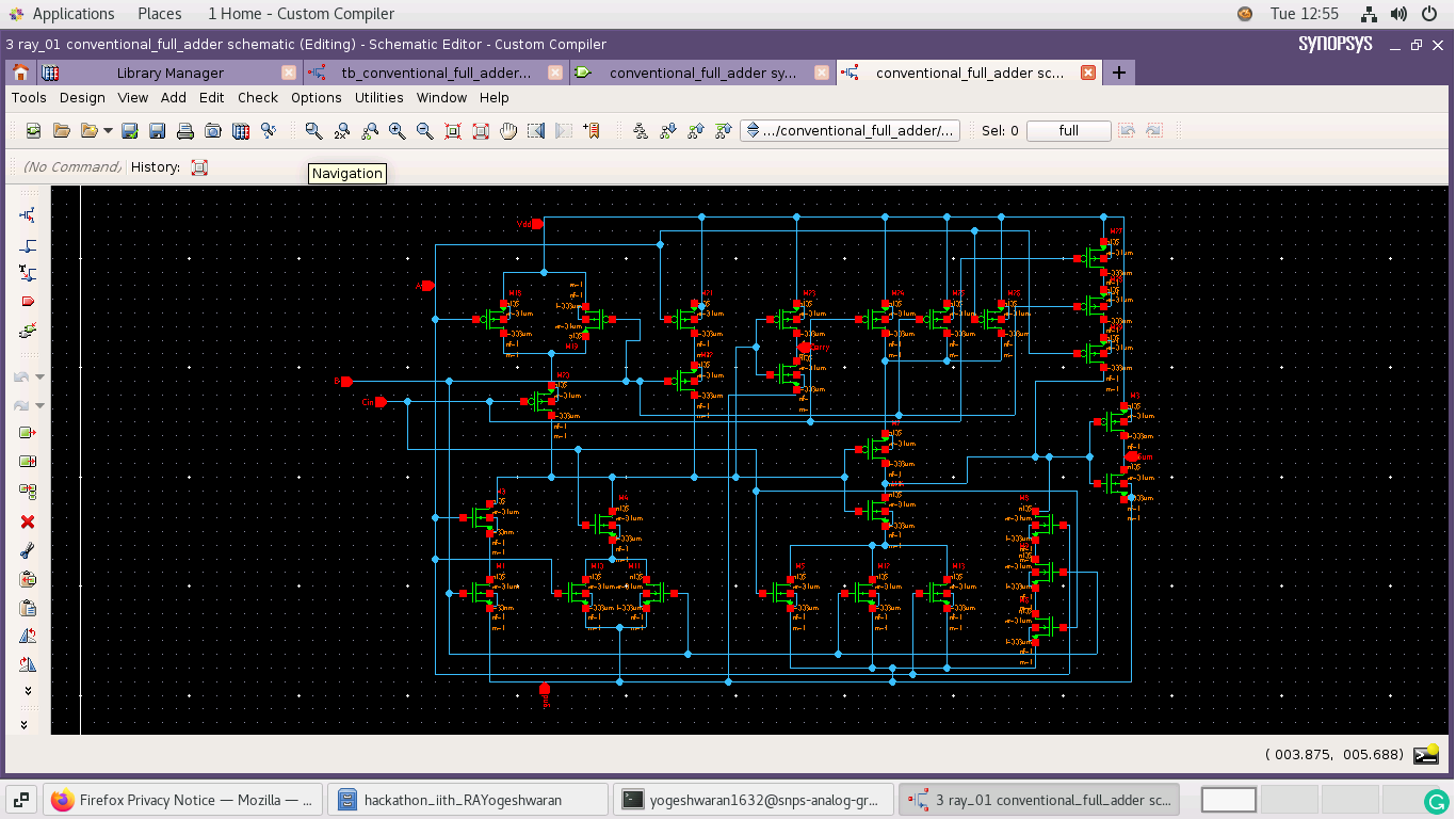 GitHub - RAYogeshwaran/Full_Adder_CMOS: This repository presents CMOS one bit adder design made ...