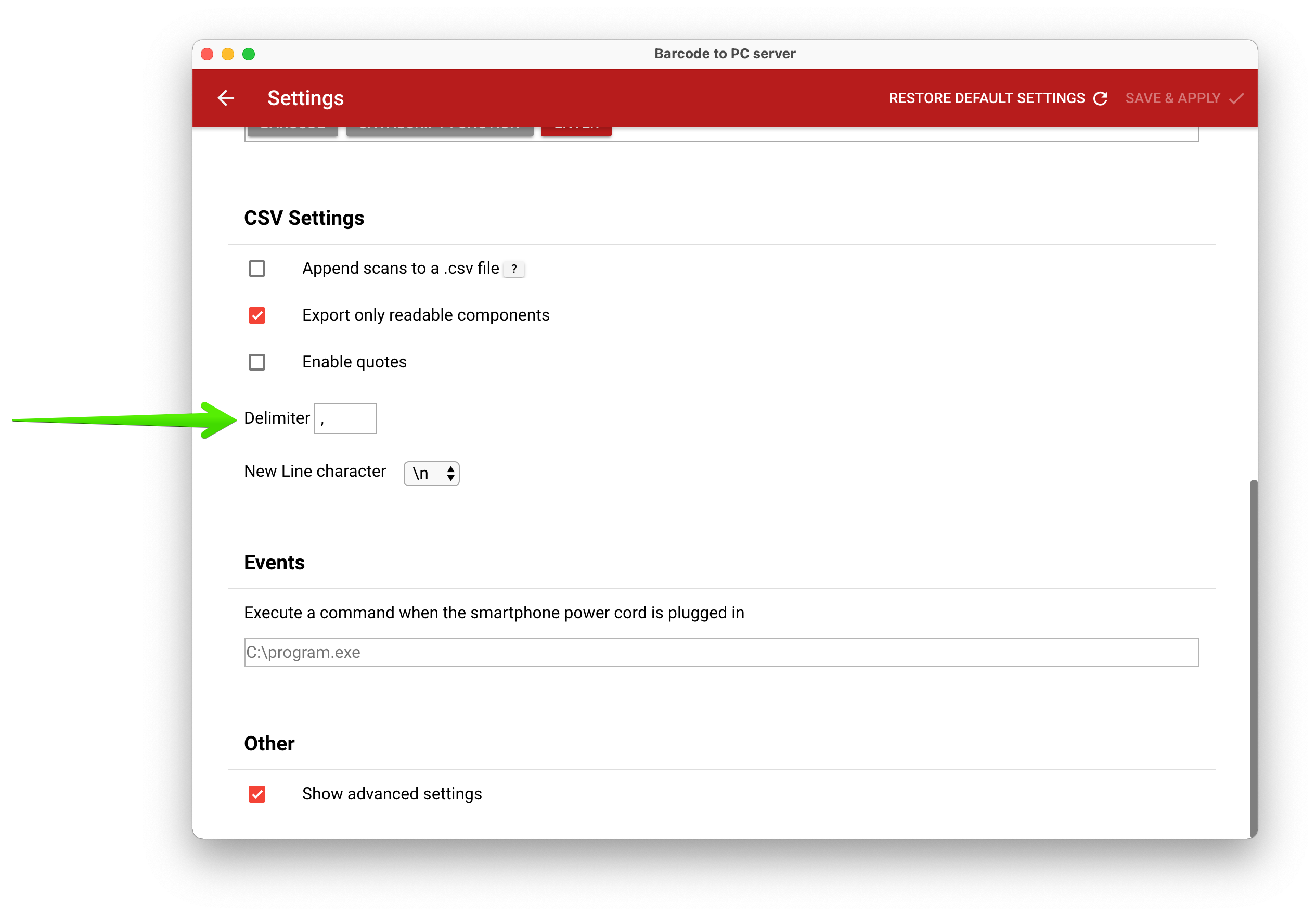 Add suppor for TAB delimiters · Issue #319 · fttx/barcode-to-pc-server · GitHub