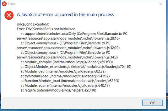Catch Bonjour error · Issue #182 · fttx/barcode-to-pc-server · GitHub