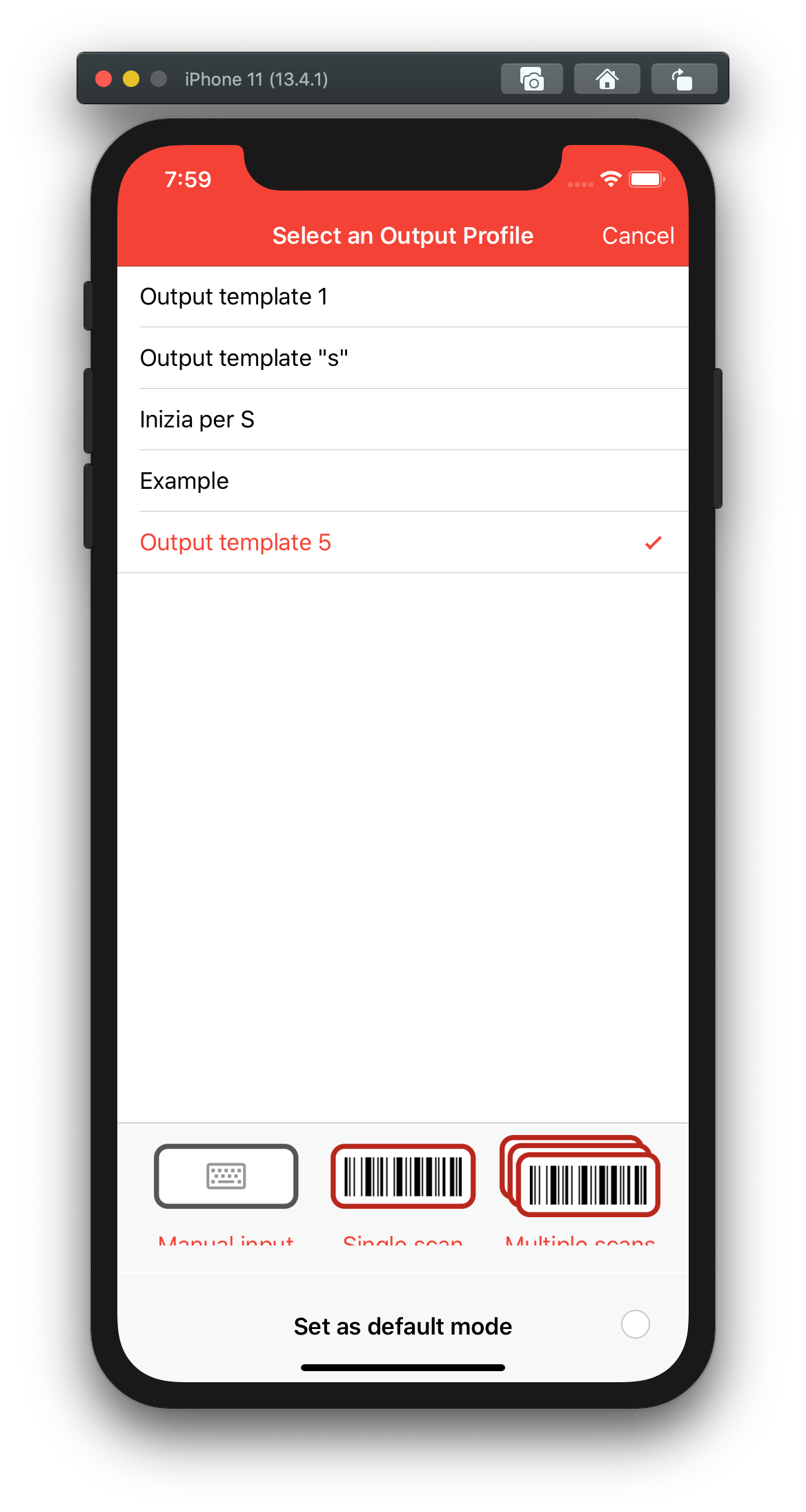 Text overlay glitch on the SelectScanMode Page · Issue #190 · fttx/barcode-to-pc-app · GitHub