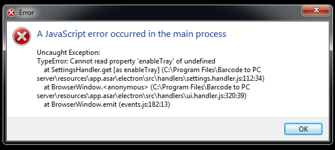 enableTray error · Issue #269 · fttx/barcode-to-pc-server · GitHub