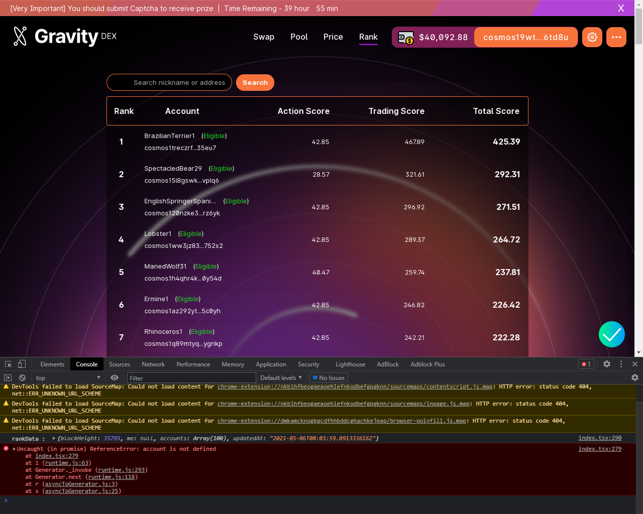 The problem with the rank page · Issue #848 · cosmos/gaia · GitHub