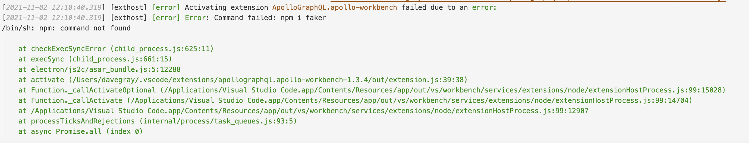 Bug: not able to run command: "Apollo Workbench: Login to Apollo ...