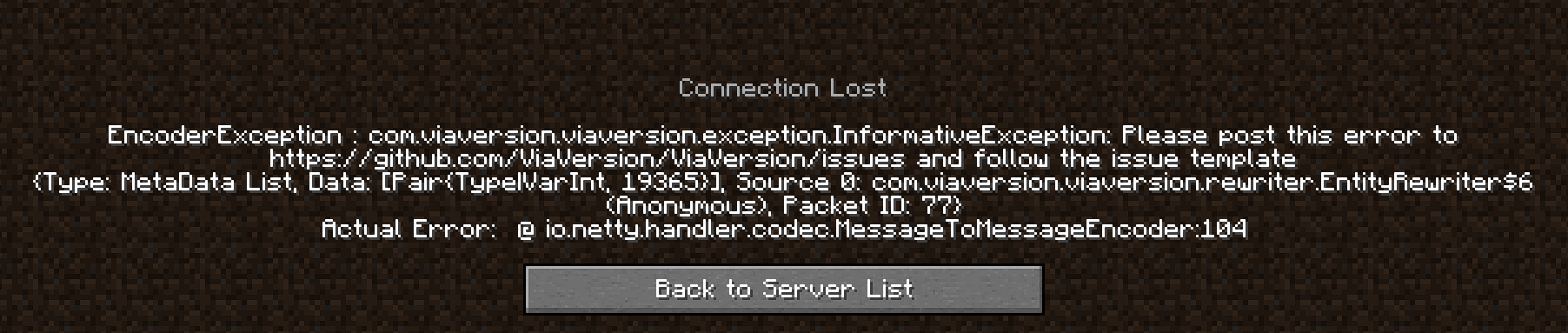 Kicked from the server for interacting with a villager · Issue #2551 · ViaVersion/ViaVersion ...