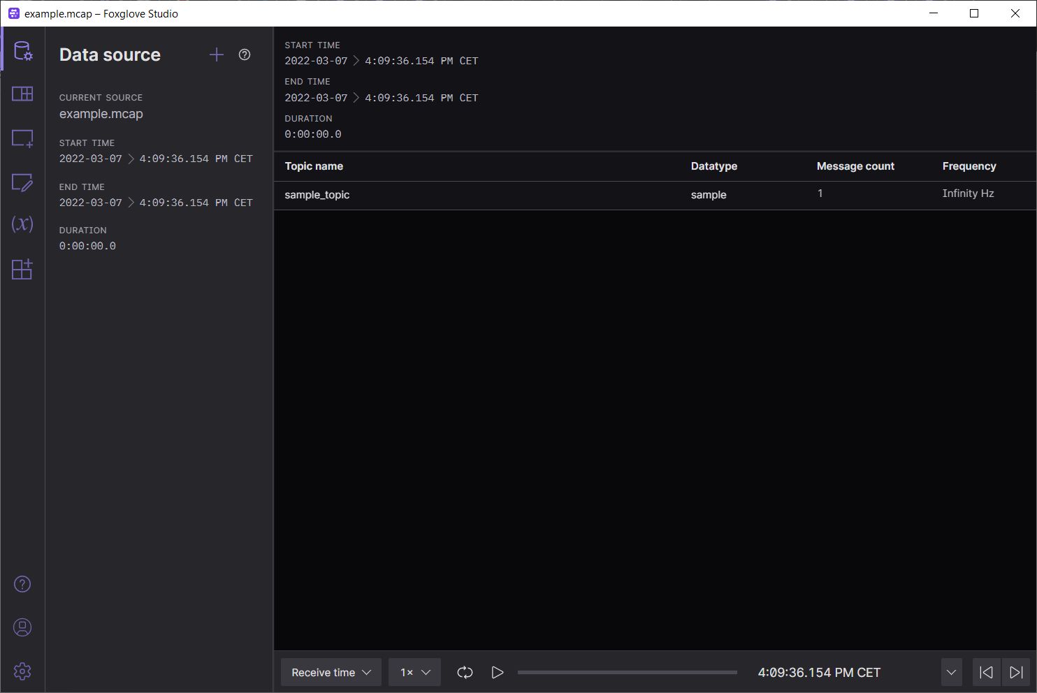 Open example.mcap in Foxglove studio · Issue #274 · foxglove/mcap · GitHub