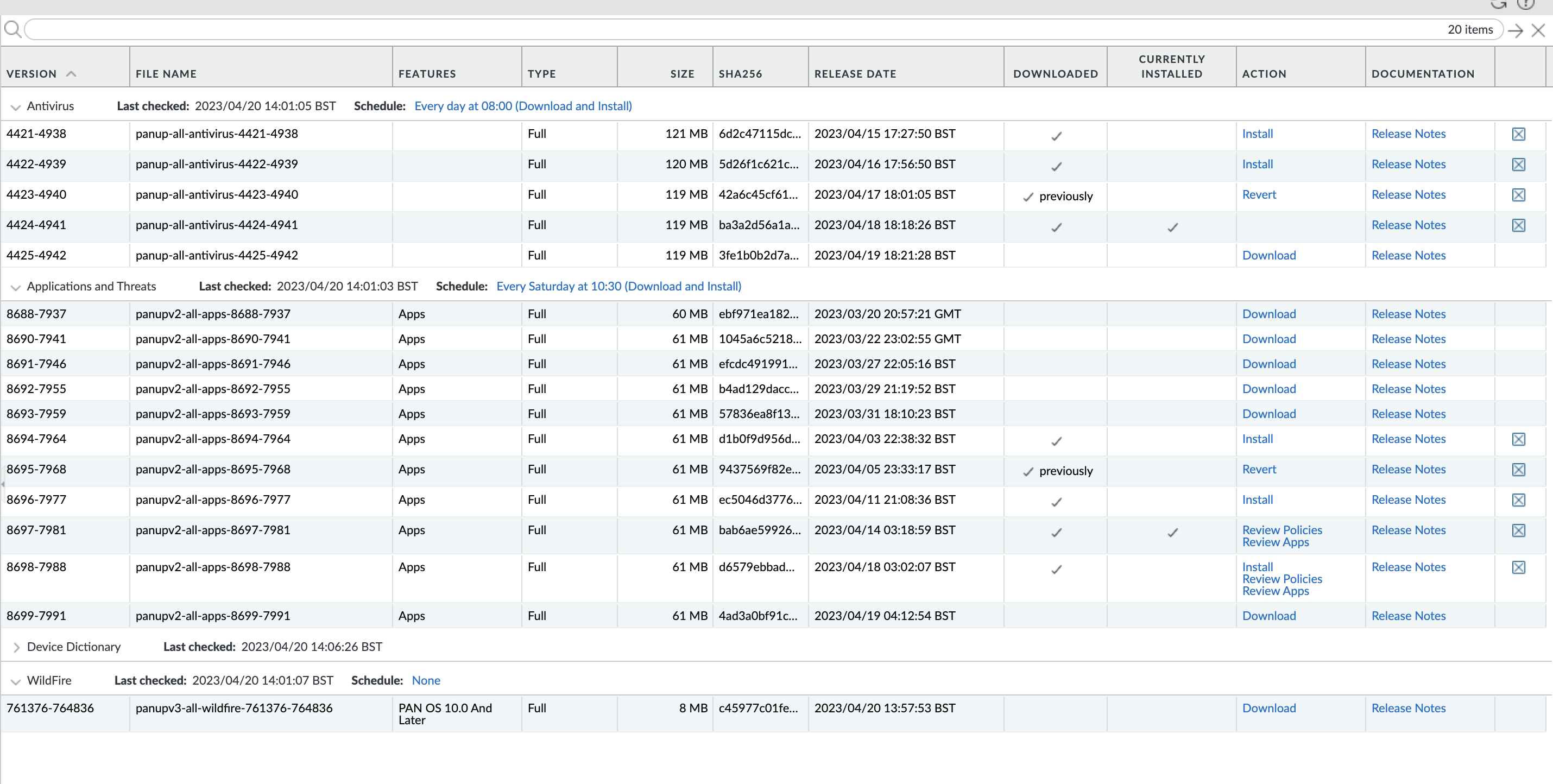 panos_config_element not editing content and AV update schedules ...