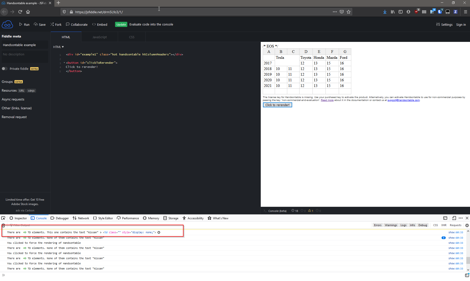 Merge cells plugin does not work in the initial render · Issue #7164 · handsontable/handsontable ...