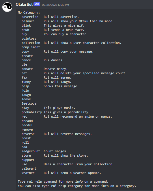 GitHub - JustinScitech/Otaku-Bot: Personalized discord helper bot with discord server economy ...