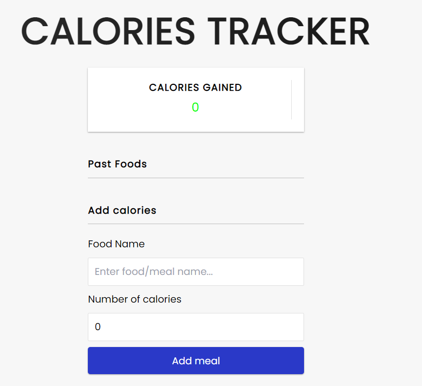 GitHub - JustinScitech/Calories-Tracker: A calories tracking website for fitness enthusiasts