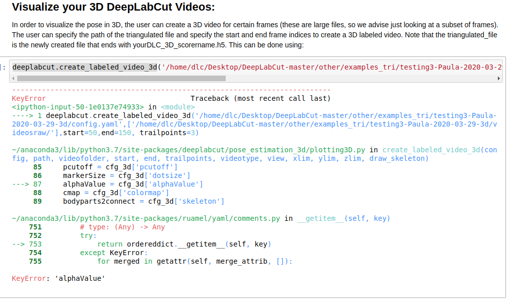 Running deeplabcut.create_labeled_video_3d leads me to KeyError: 'alphaValue' · Issue #640 ...