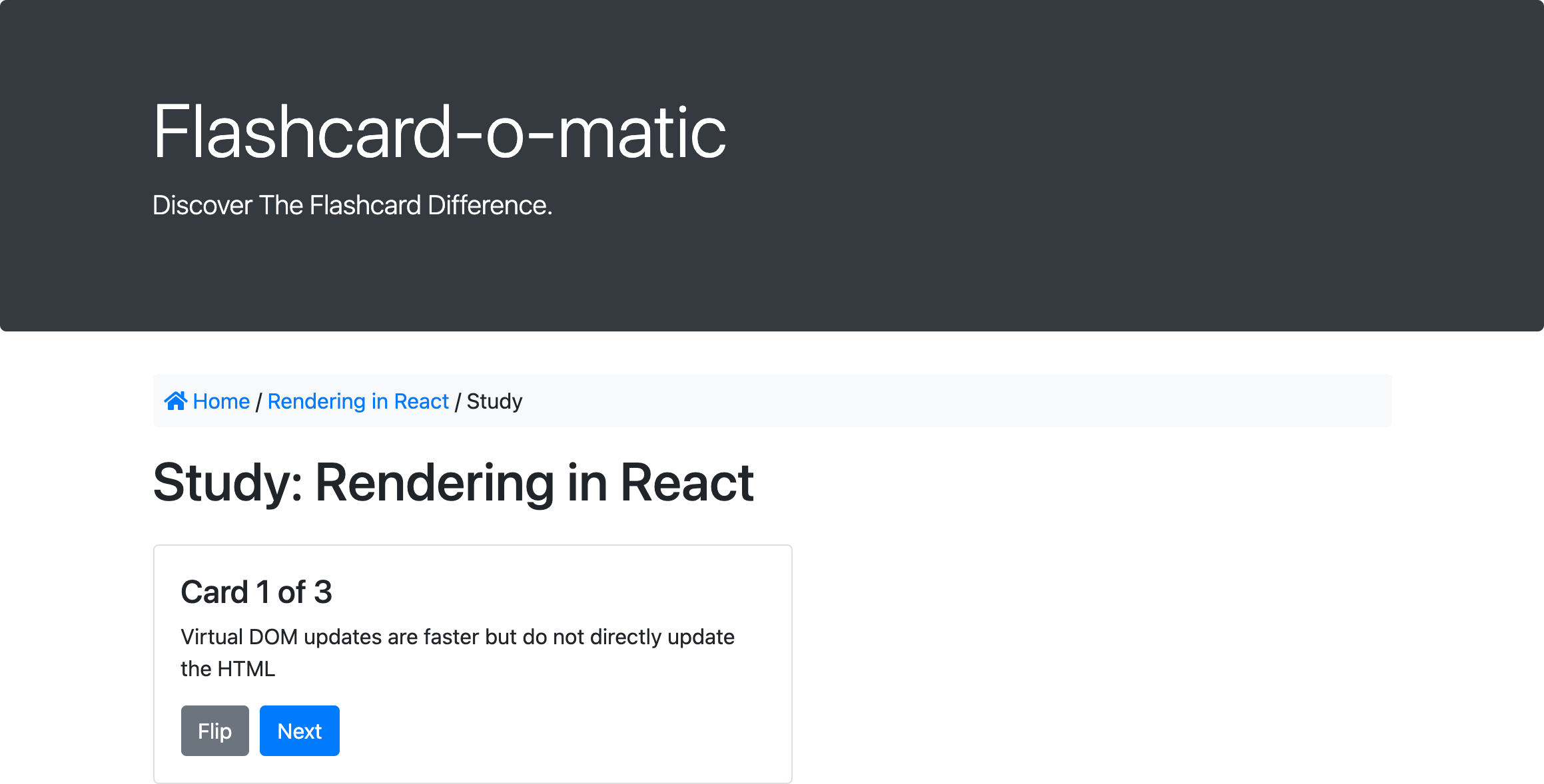 GitHub - sidneyarepp/React-Flashcard-Capstone