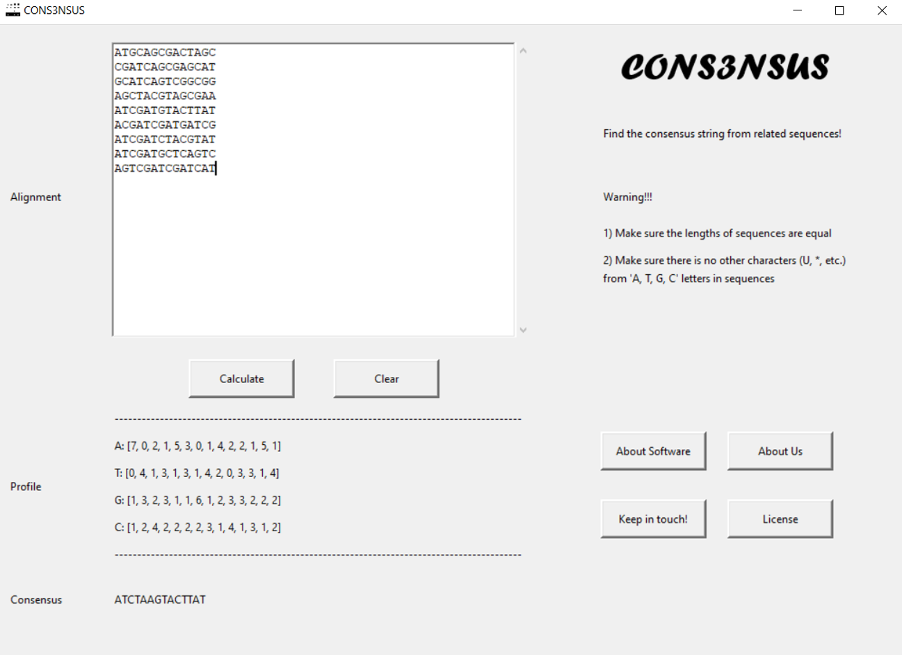 GitHub - TEAM-ENICMA/CONS3NSUS: Find the consensus string from related sequences!