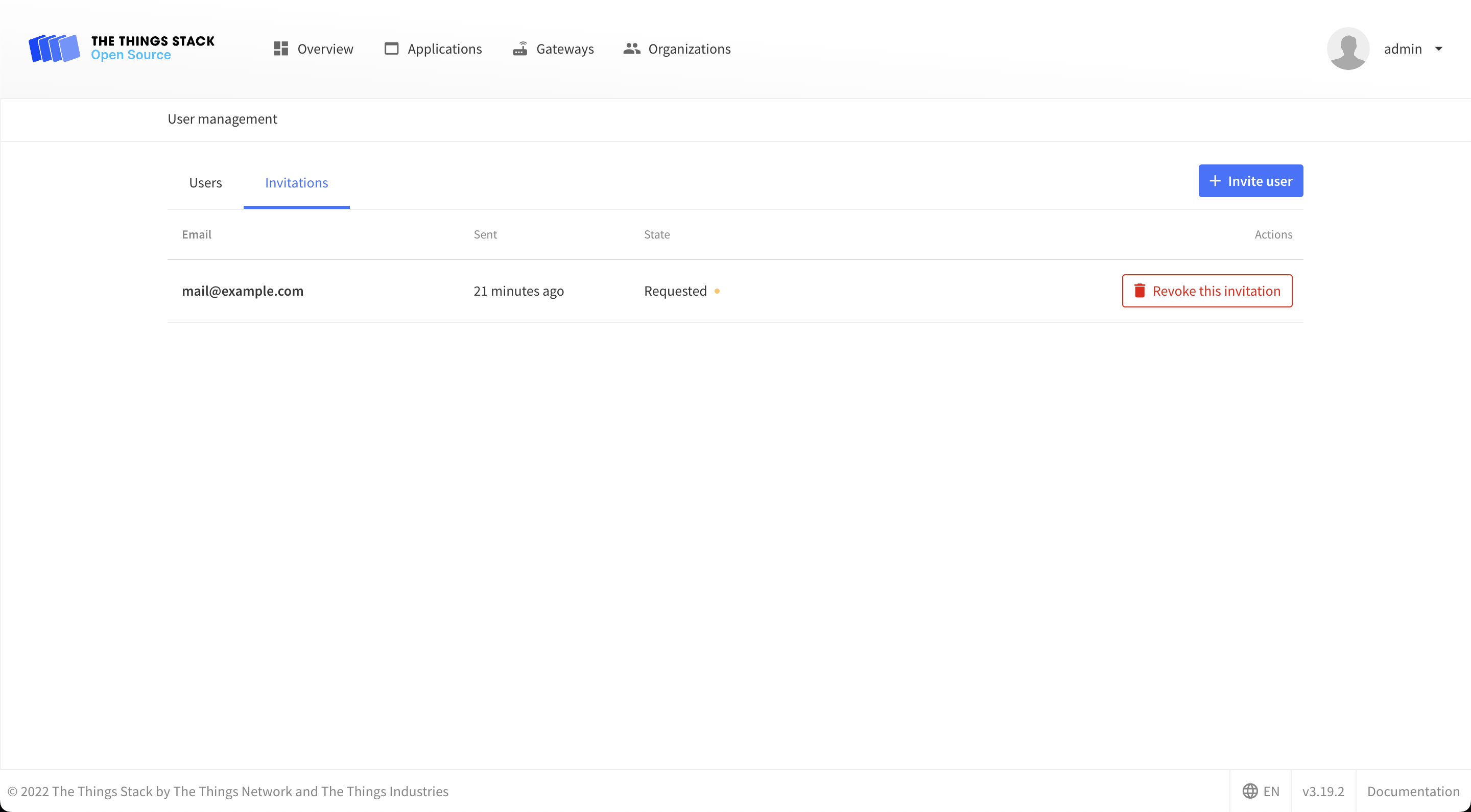 User invitations by ryaplots · Pull Request #5518 · TheThingsNetwork/lorawan-stack · GitHub