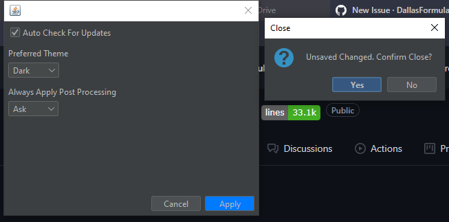 Close Settings Prompt · Issue #78 · DallasFormulaRacing/DataAnalyzer · GitHub