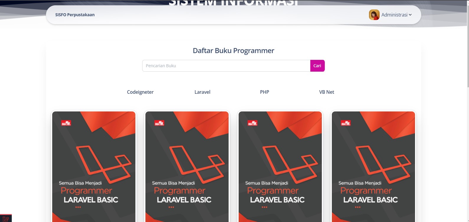 GitHub - ramsonrajagukguk/Perpustakaan-laravel-8: Sisfot Perpustakaan ...