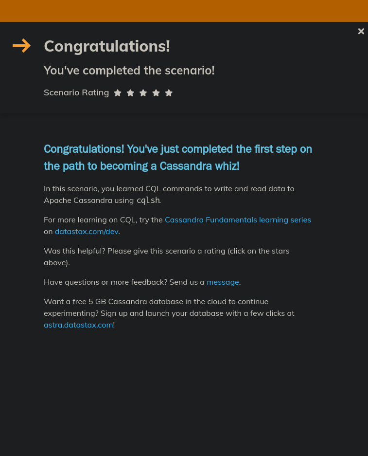 [hw] Andrey · Issue 11 · Datastaxdevs Workshop Intro To Cassandra · Github