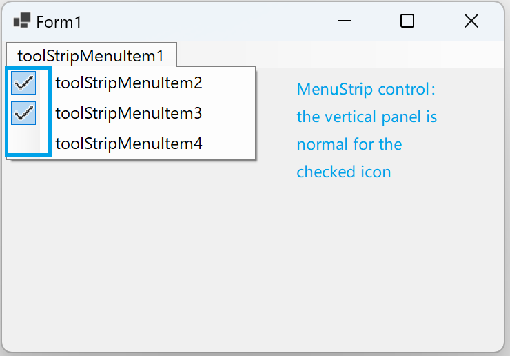 ContextMenuStrip doesn't scale well for its menu item's checked icon ...