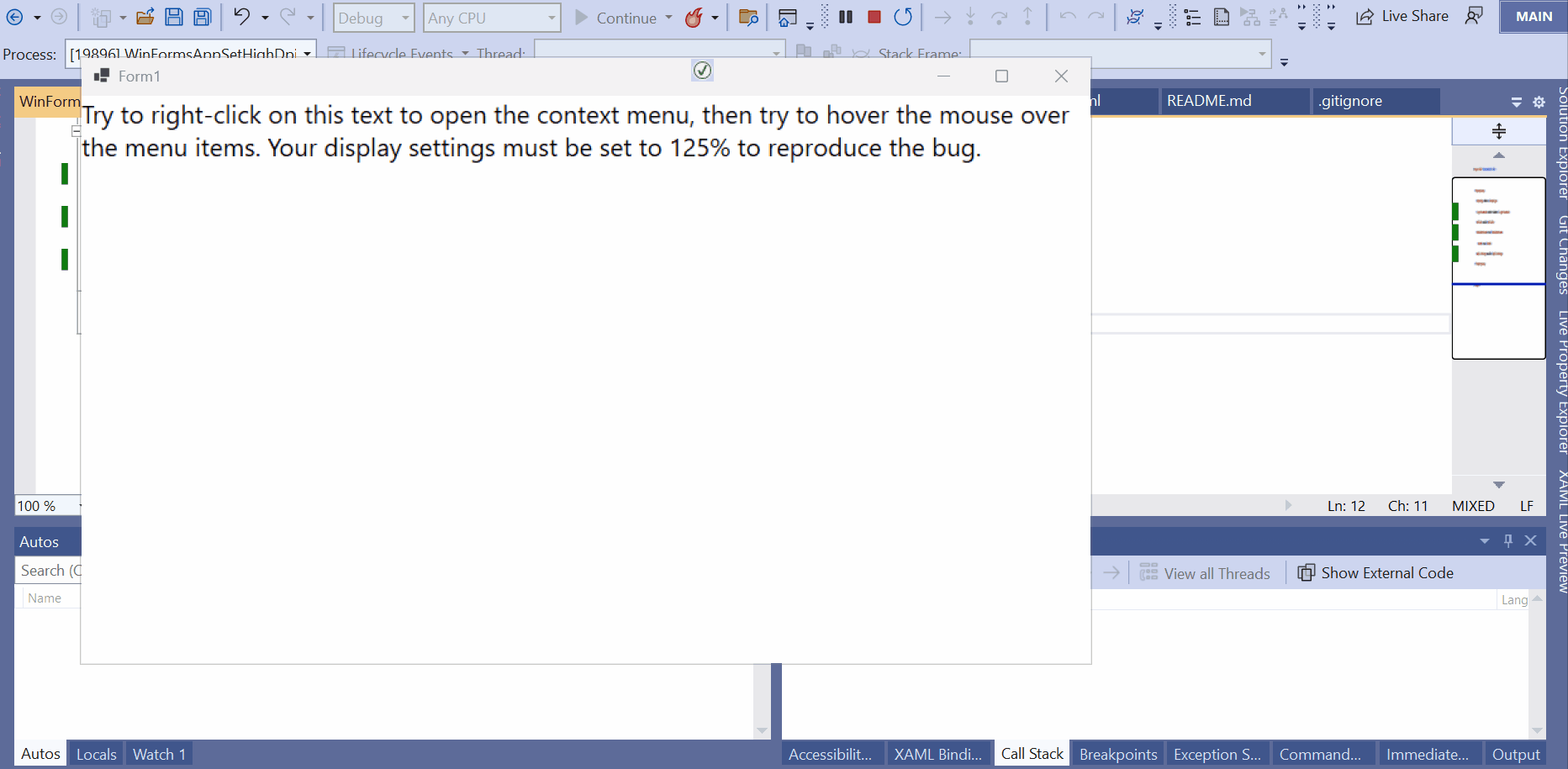 Contextmenu Disappears When A Wpf Usercontrol Is Displayed In A Winform Form Using An Element
