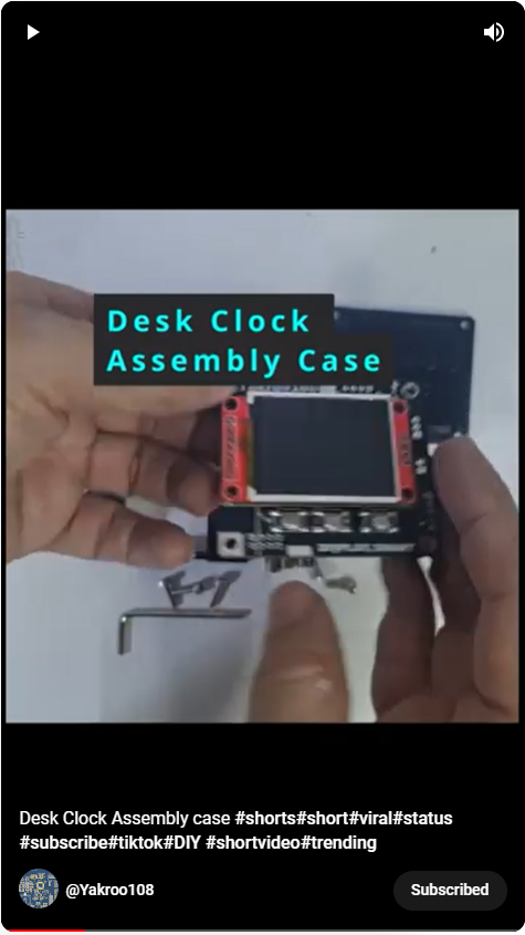 GitHub - YakrooThai/Desk-Clock-Lcd-ST7735: Desk clock with a small nixie format using LCD screen.