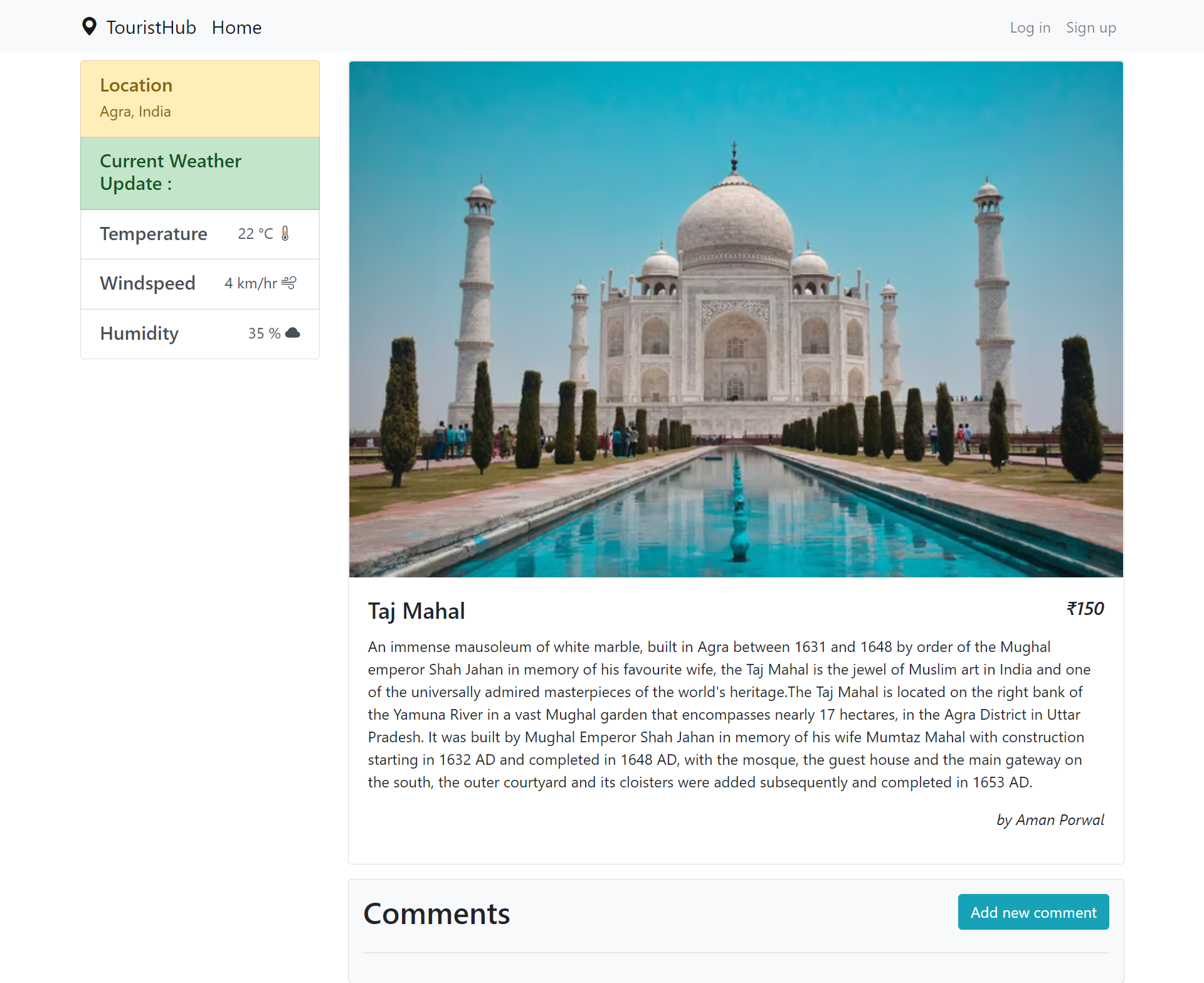 GitHub - YASH-NSUT/TouristHub: tourist-hub vercel.app