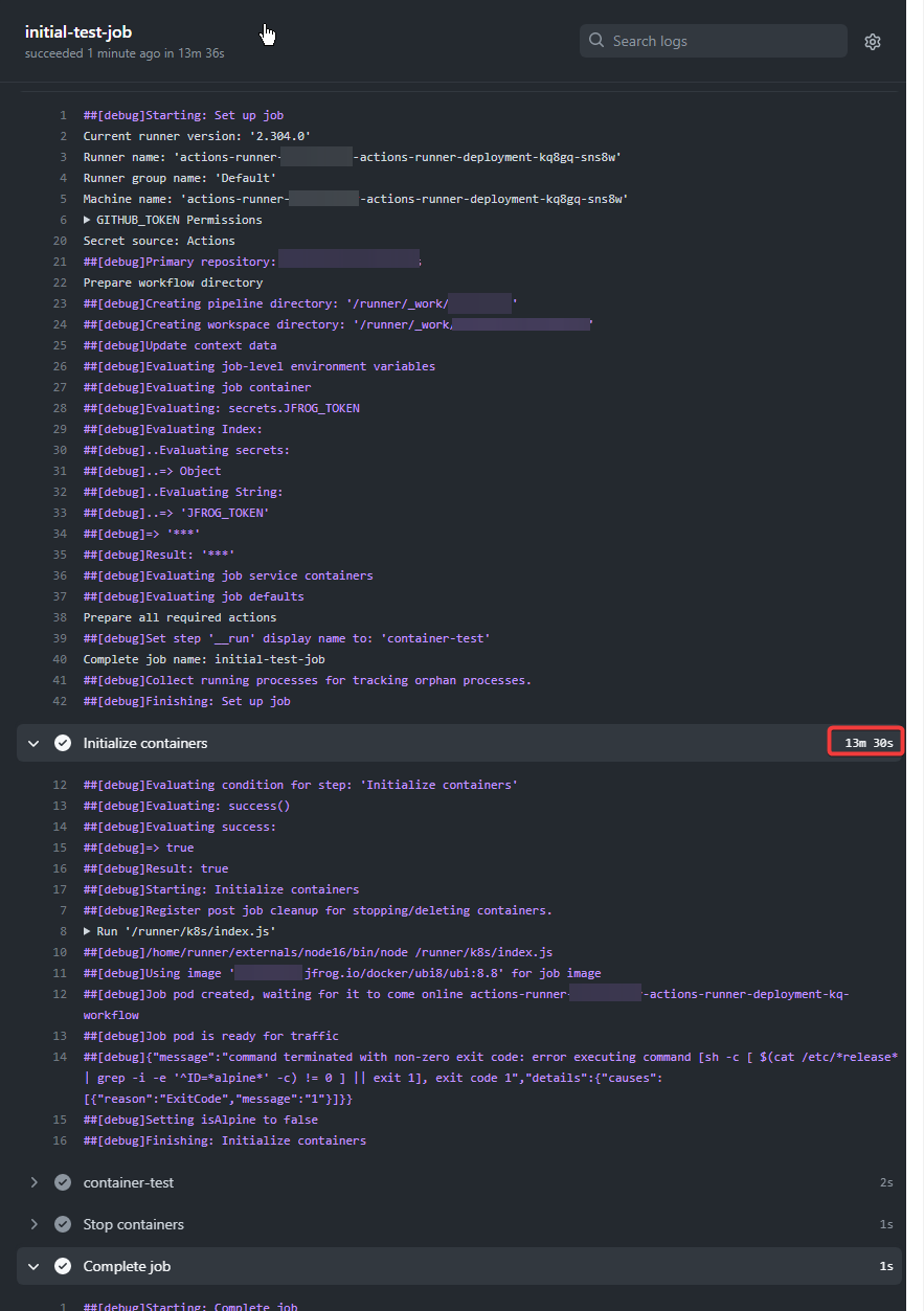 `initialize Containers` Step Consistently Takes Around ~14 Minutes To Complete No Image Pull 
