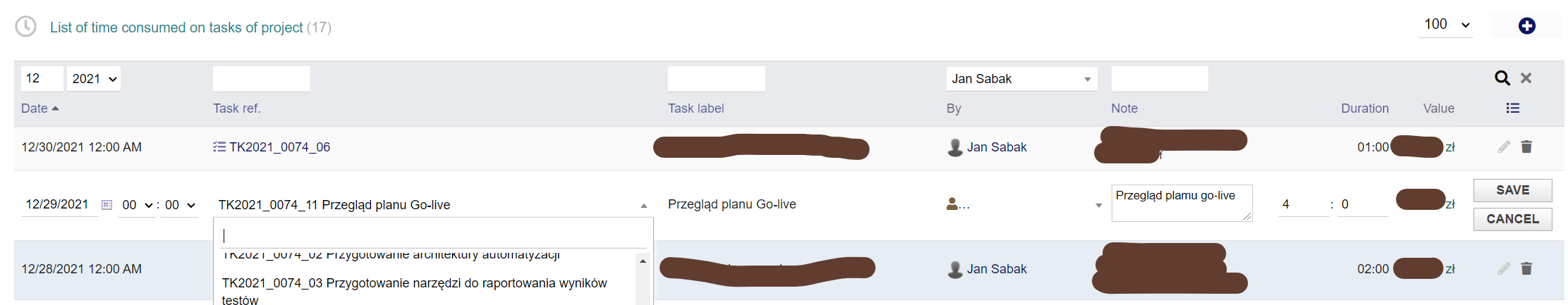 Changing task for time spent works properly only once · Issue #19860 · Dolibarr/dolibarr · GitHub