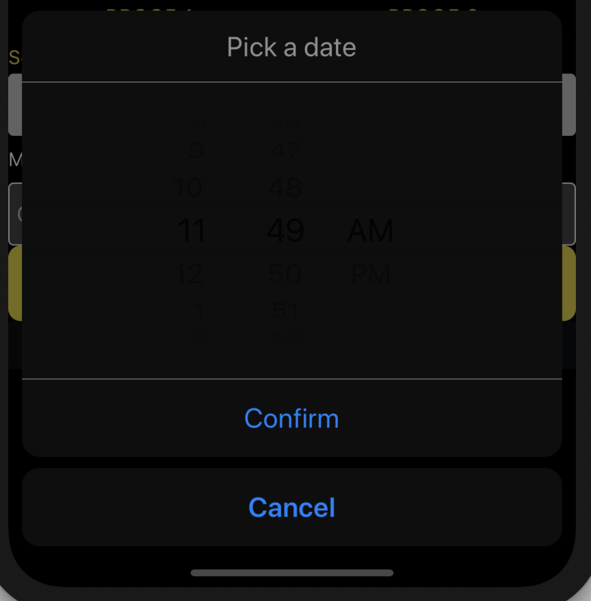 Force dark mode · Issue #391 · mmazzarolo/react-native-modal-datetime-picker · GitHub