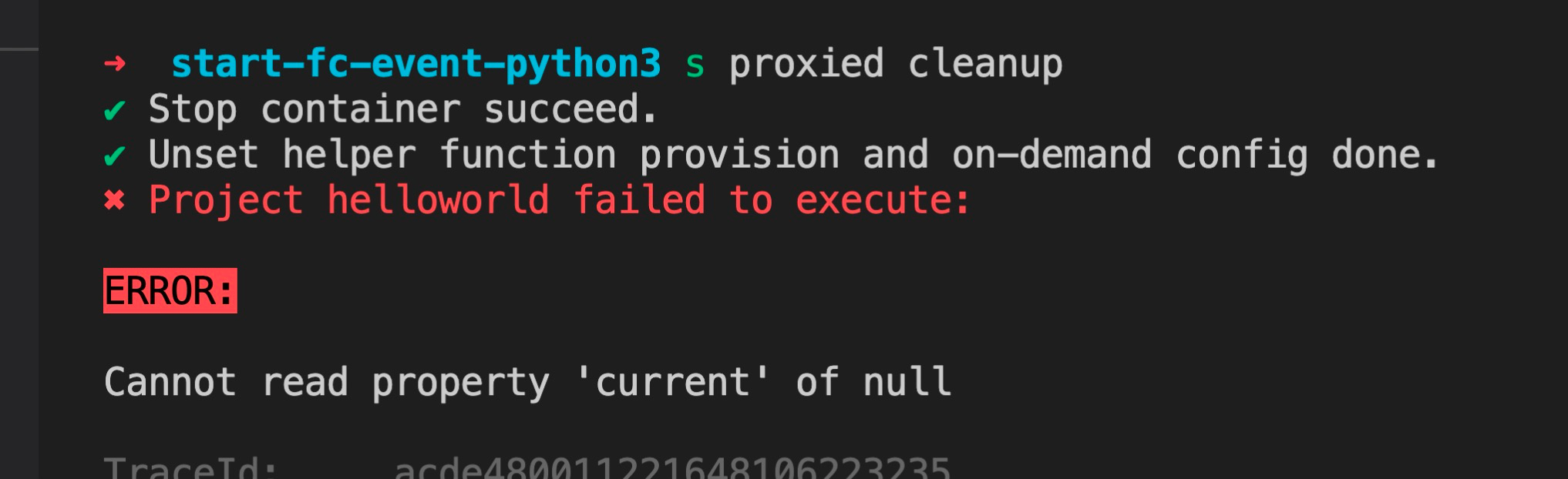端云联调 cleanup 失败 · Issue #691 · devsapp/fc · GitHub