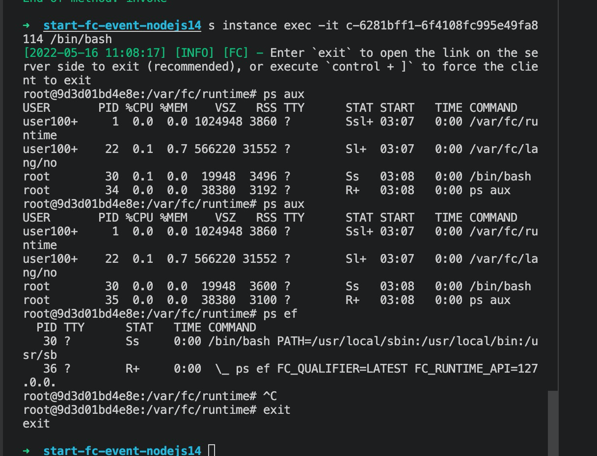 s instance exec 的信息显示被截断了 · Issue #743 · devsapp/fc · GitHub