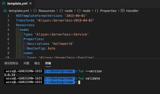 [Bug] fun validate 无法对服务类型进行正确的提示 · Issue #913 · alibaba/funcraft · GitHub