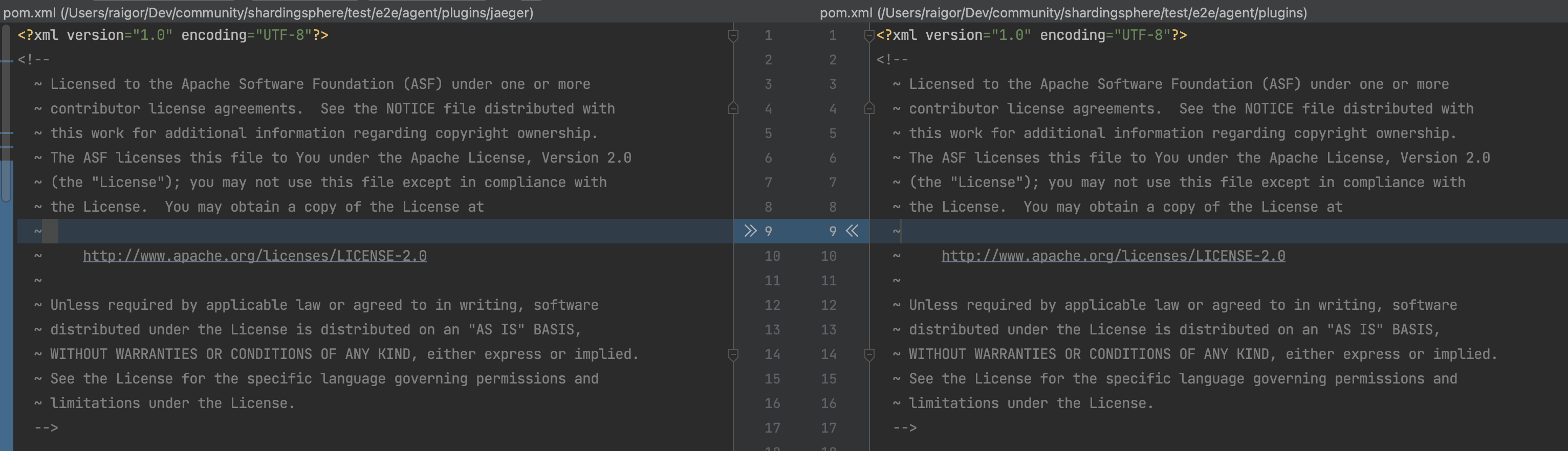 Copyright format is still not unified · Issue #23385 · apache/shardingsphere · GitHub