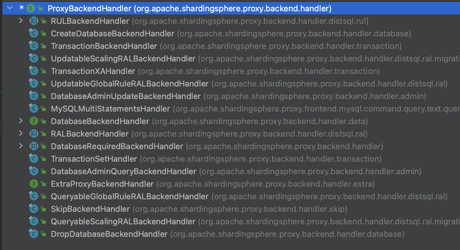 Optimize the inheritance structure of ProxyBackendHandler · Issue #23725 · apache/shardingsphere ...