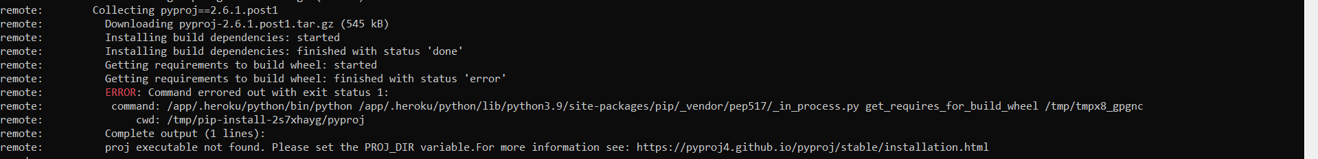 Set Proj Dir Variable Streamlit And Heroku · Issue 963 · Pyproj4 Pyproj · Github