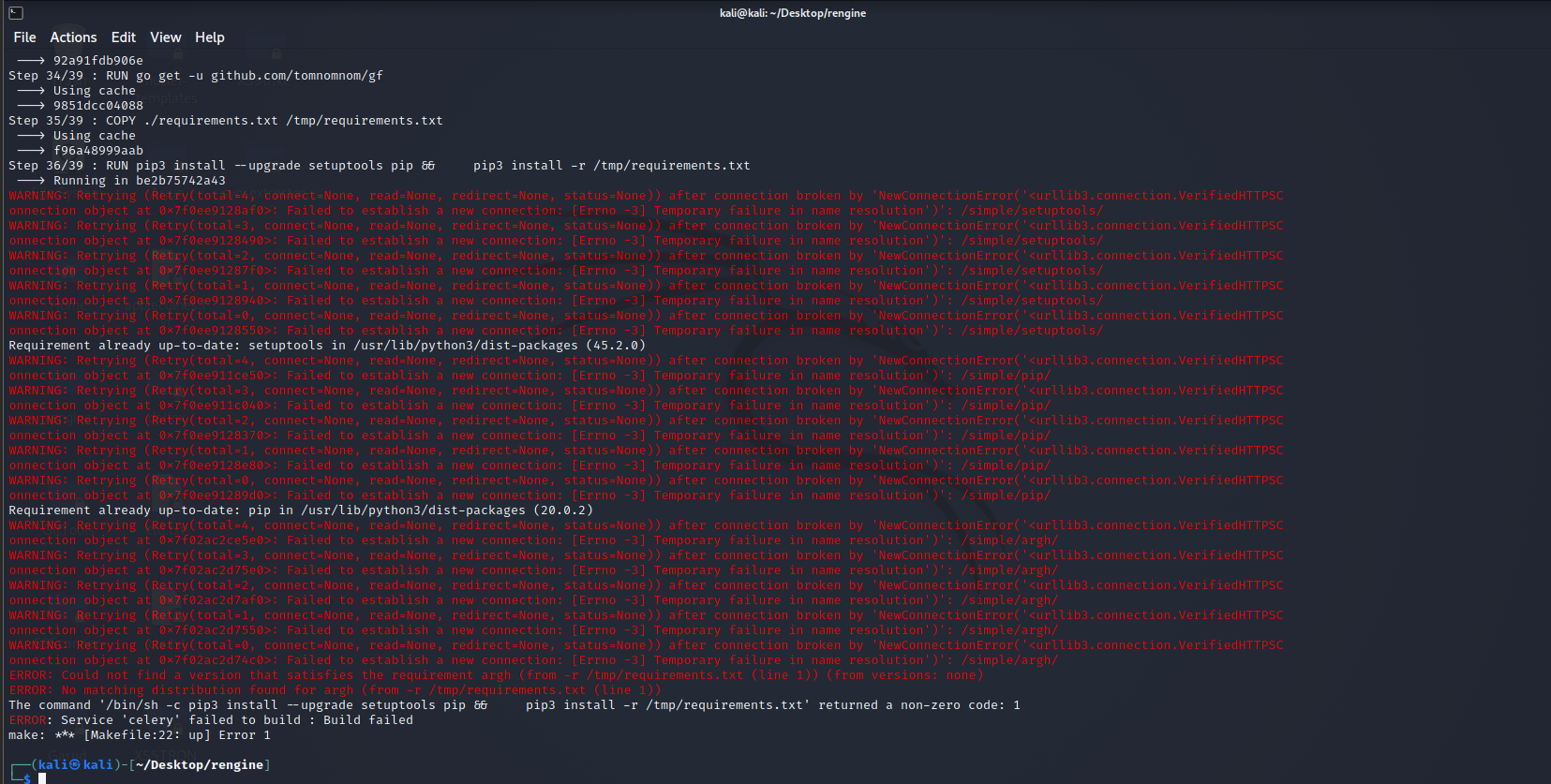 Bug - Docker Failure · Issue #522 · yogeshojha/rengine · GitHub