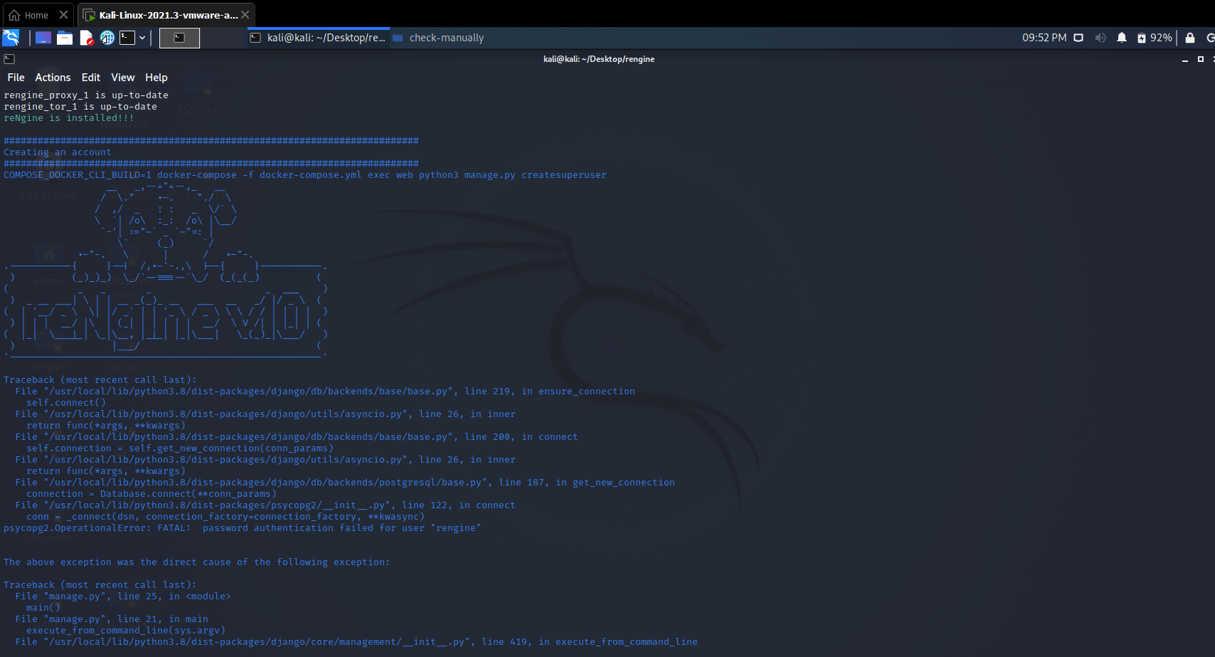 Bug - Account creation failed while installing rengine ( 502 Bad Gateway) · Issue #524 ...
