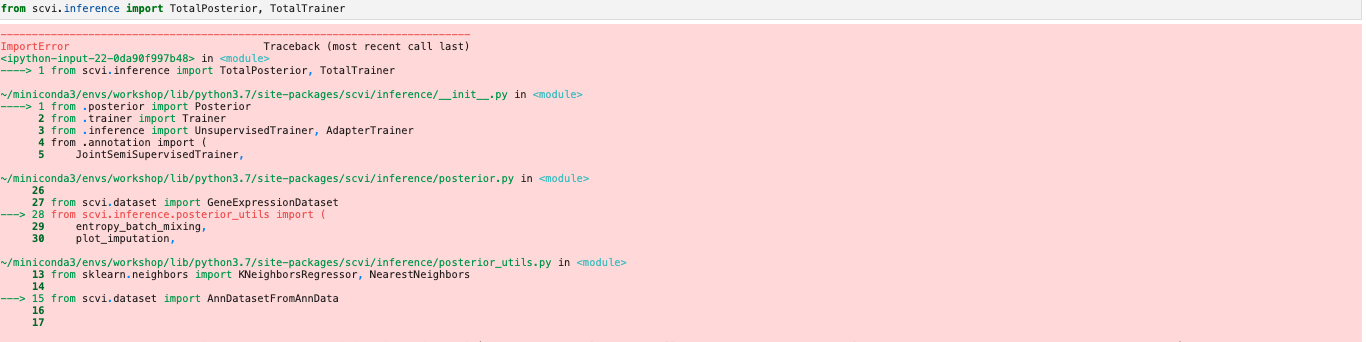 import TotalVI, TotalPosterior, TotalTrainer error · Issue #728 · scverse/scvi-tools · GitHub