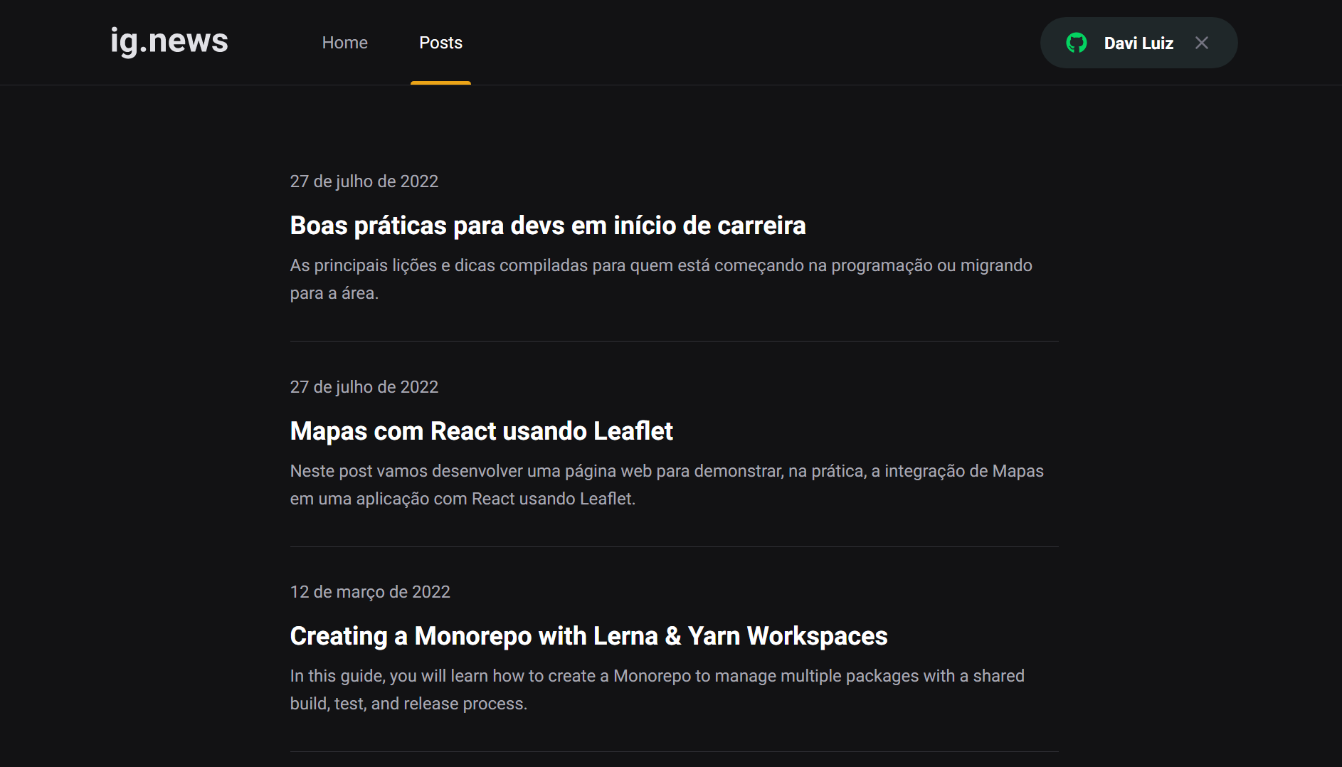 GitHub - davilucena222/ig-news: Ignews is an application made it for who wants to read a ...
