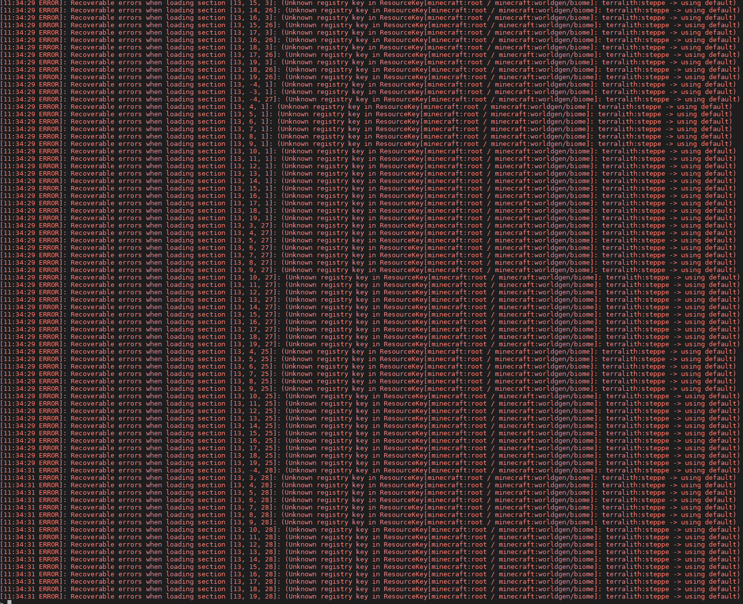 Error when loading section [x,y,z]: Unknown registry key · Issue #137 · MultiPaper/MultiPaper ...