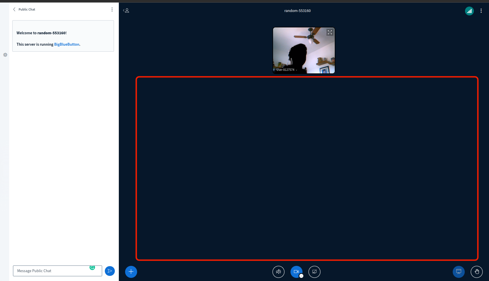 Blank space when a webcam is being shared and there's no presentation · Issue #15769 ...