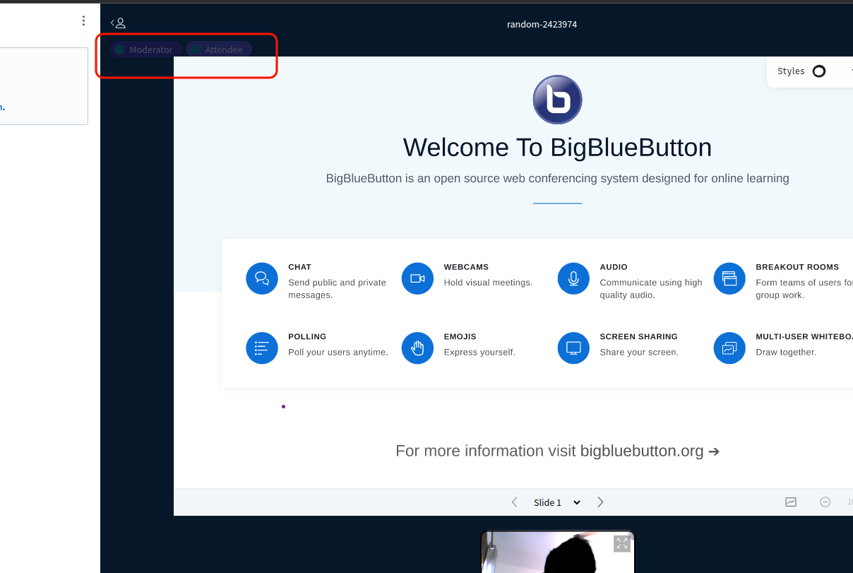 [2.6] - Presentation area in front of talking indicator elements · Issue #18077 · bigbluebutton ...