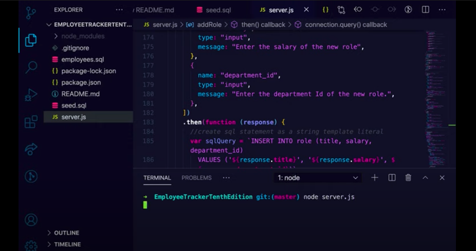 GitHub - StevenSJones/EmployeeTrackerTenthEdition: # Unit 12 MySQL Homework: Employee Tracker ...