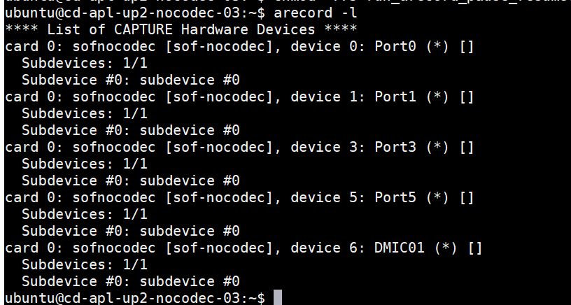 [BUG][APL-nocodec]arecord use 0,6(DMIC) then pause/resume ,it will I/O error(ipc timed out for ...