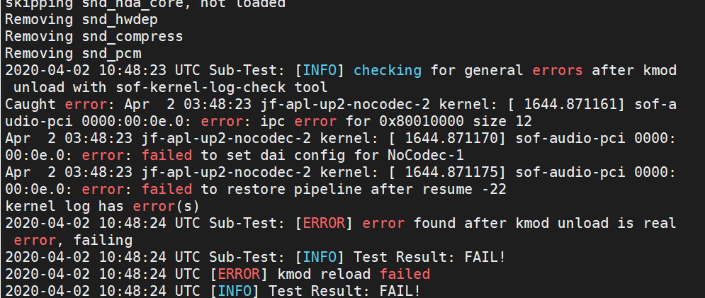 [BUG][APL]"error: ipc error for 0x80010000 size 12" when do check-kmod-load-unload-after ...