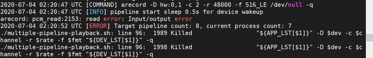 [BUG][APL] "Input/output error" occurred when do multiple-pipeline ...