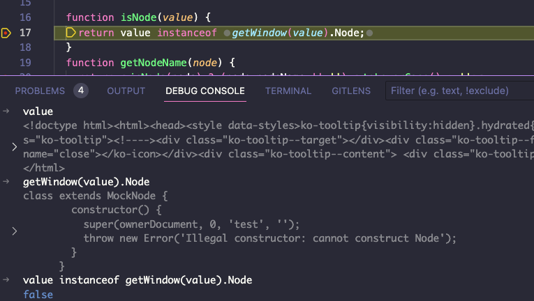 Infinite loop on getNearestOverflowAncestor causing a RangeError: Maximum call stack size ...