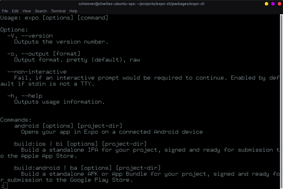 Make expo --help easier to read · Issue #1155 · expo/expo-cli · GitHub