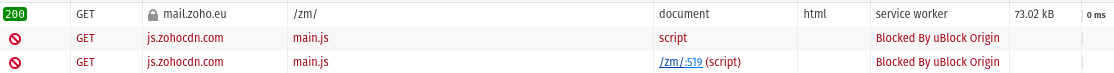 mail.zoho.eu: breakage · Issue #18609 · uBlockOrigin/uAssets · GitHub
